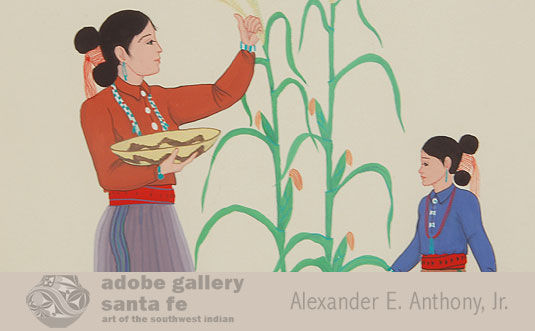 Native Painting – Navajo C3873 - Adobe Gallery, Santa Fe