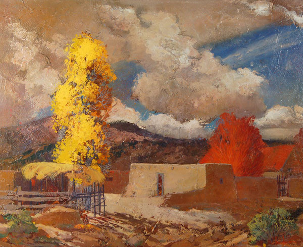 Blog: Samuel D. Smith Painting C3831B - Adobe Gallery, Santa Fe