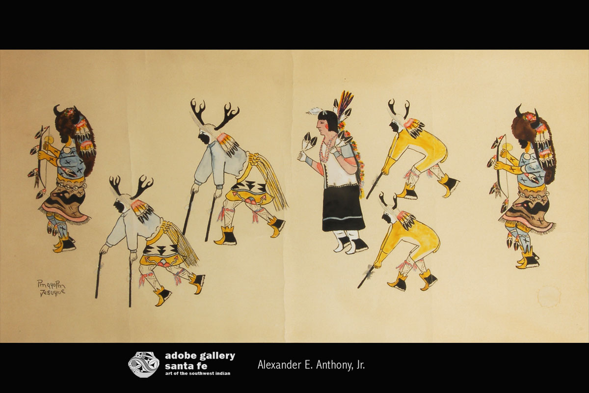 Blog: Tomas Vigil Painting C3918J - Adobe Gallery, Santa Fe